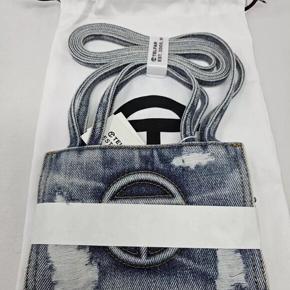 Telfar | Bags | Telfar Small Denim Shopper Distressed Blue | Poshmark